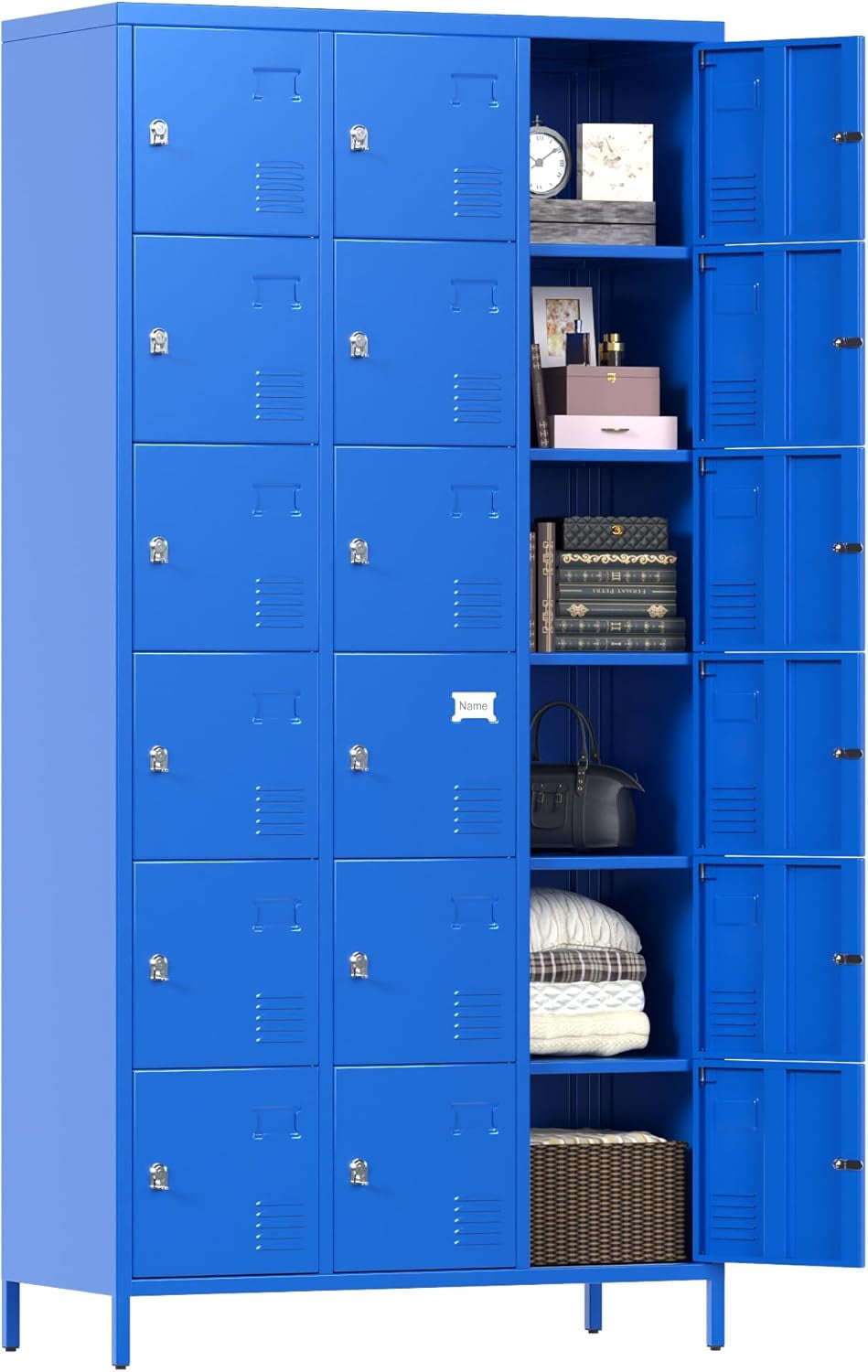 DXYKOPA 72" H Metal Lockable Storage Locker 7 Small Doors and 1 Big ...