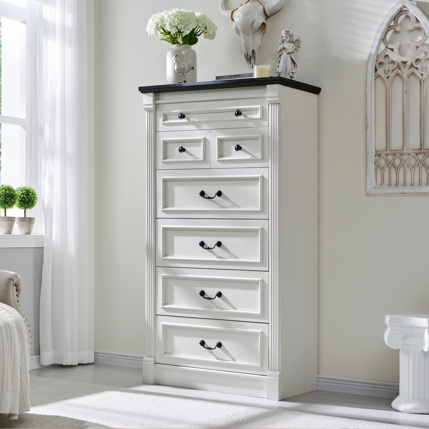 DXYKOPA 8 Drawers Dresser for Bedroom Farmhouse 61" Wide Dressers ...
