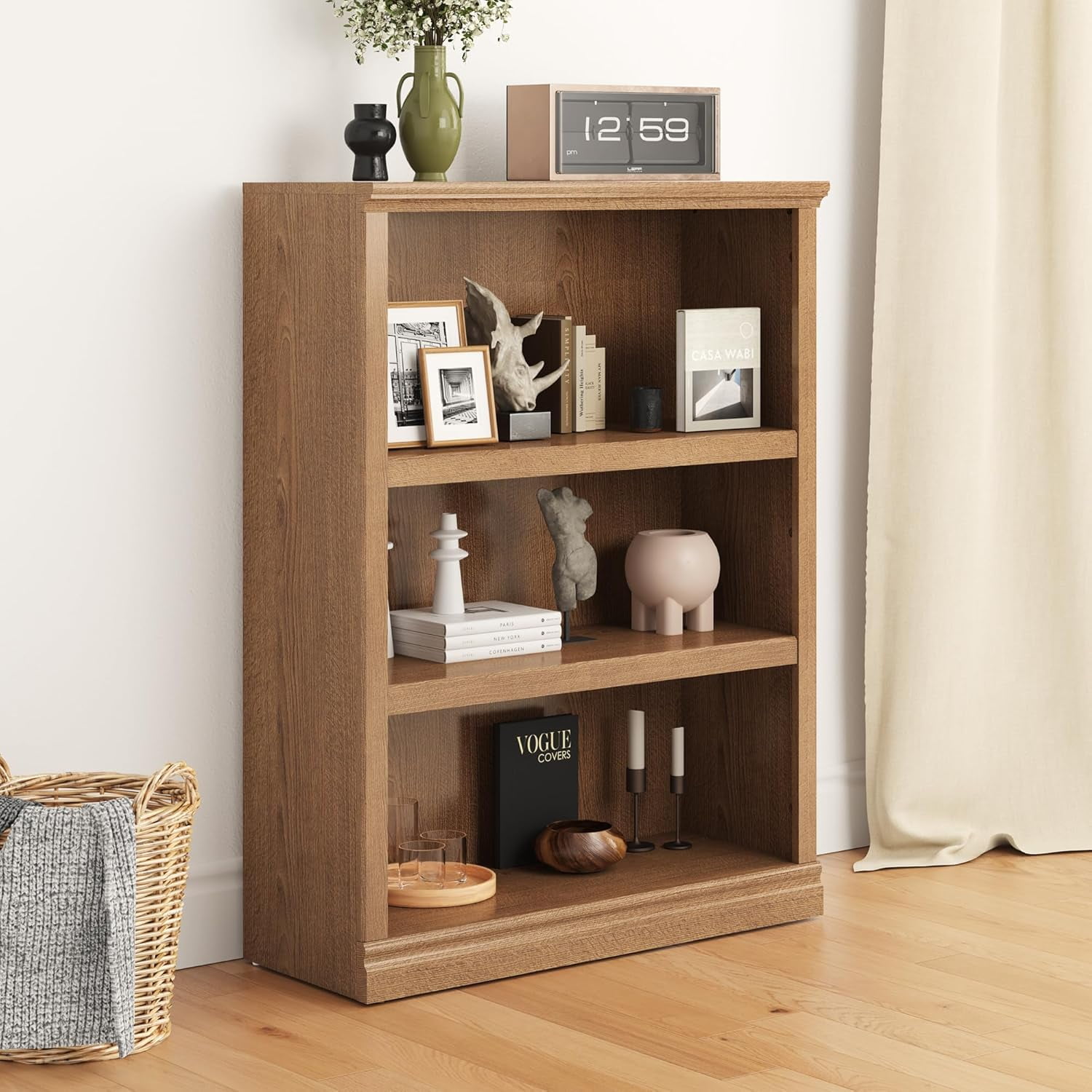 DXYKOPA Bookshelf Open Storage 70 Inch Tall 5 Shelf Bookcase Floor ...