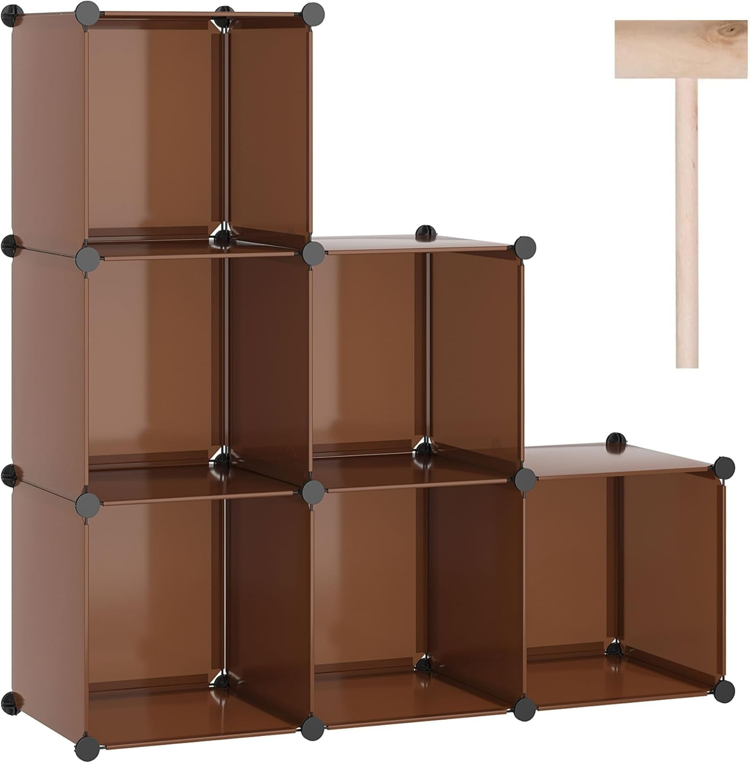 HLTUDJ C&AHOME 6-Cube Storage Organizer Stackable Storage Cubes Shelves ...