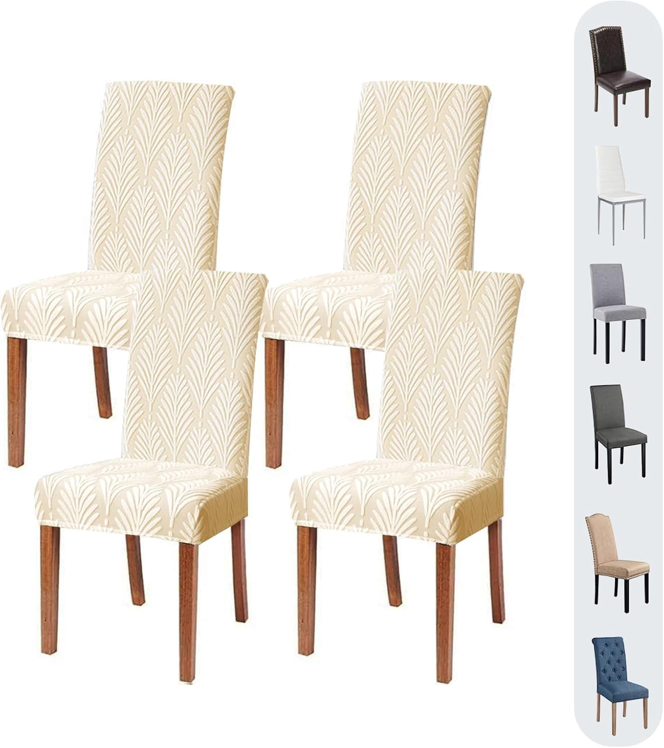 DXYKOPA Chair Covers for Dining Chairs Dining Room Chair Covers Stretch ...