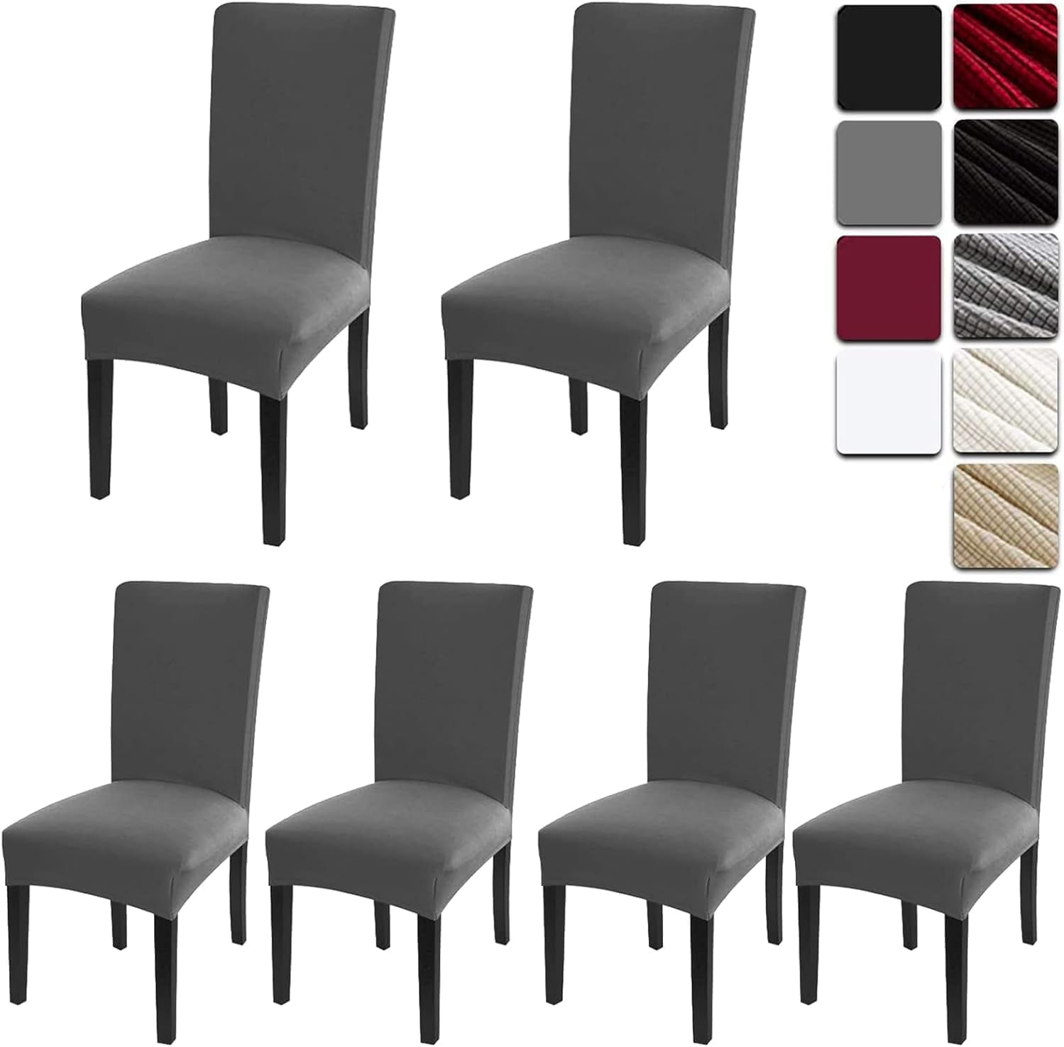 DXYKOPA Chair Covers for Dining Chairs Stretch Dining Room Chair Covers ...