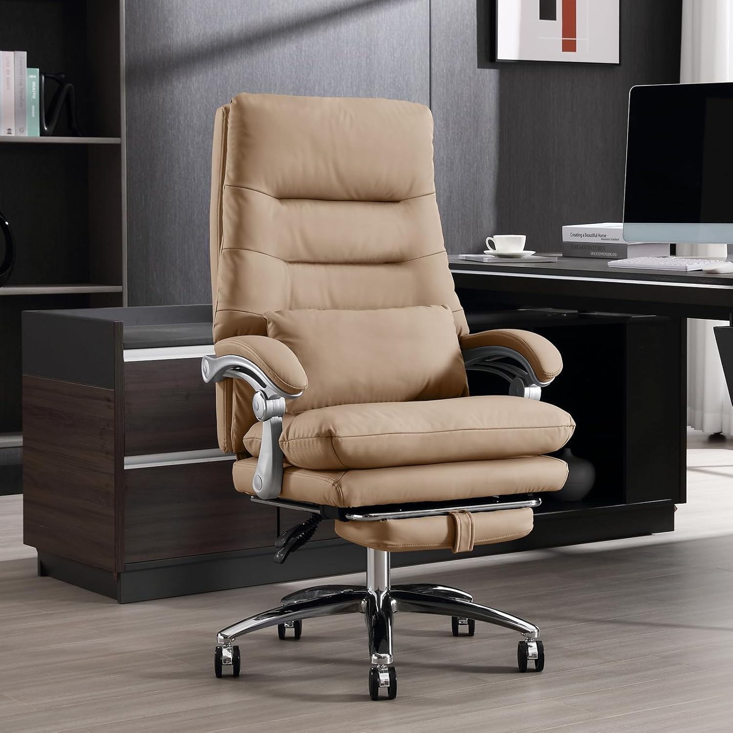 DXYKOPA Chair with Foot Rest - High Back Executive Chair with Padded ...