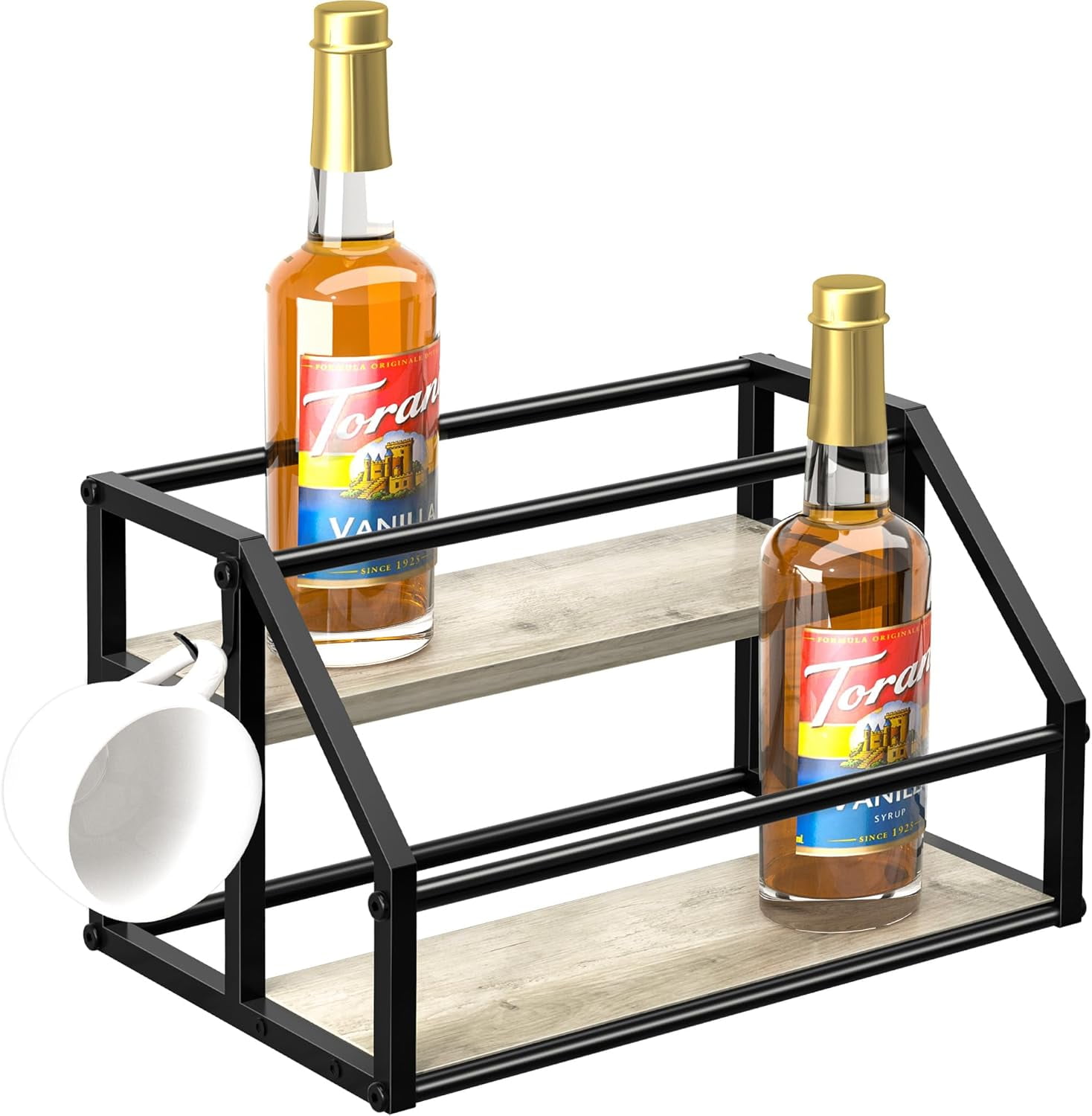 dxynlzq Coffee Syrup Rack Organizer Syrup Bottle Holder Stand for ...