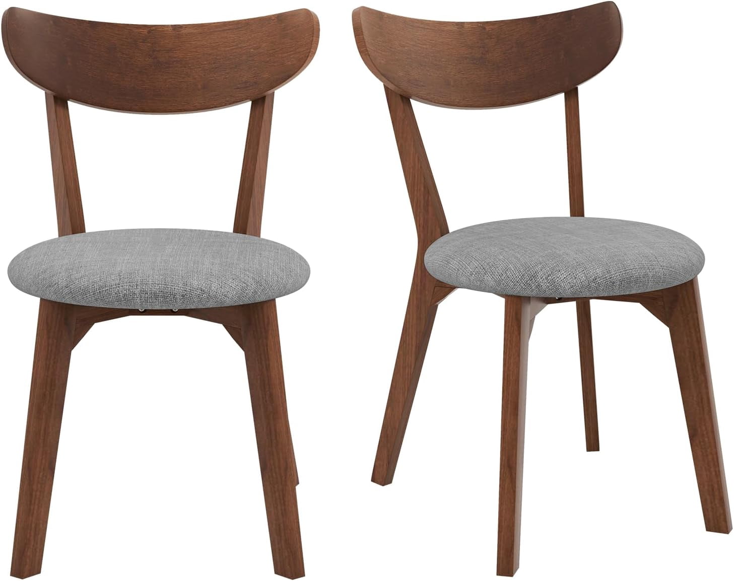 DXYKOPA Dining Chairs Mid Century & Dining Room Chairs w/Rubber Wood ...