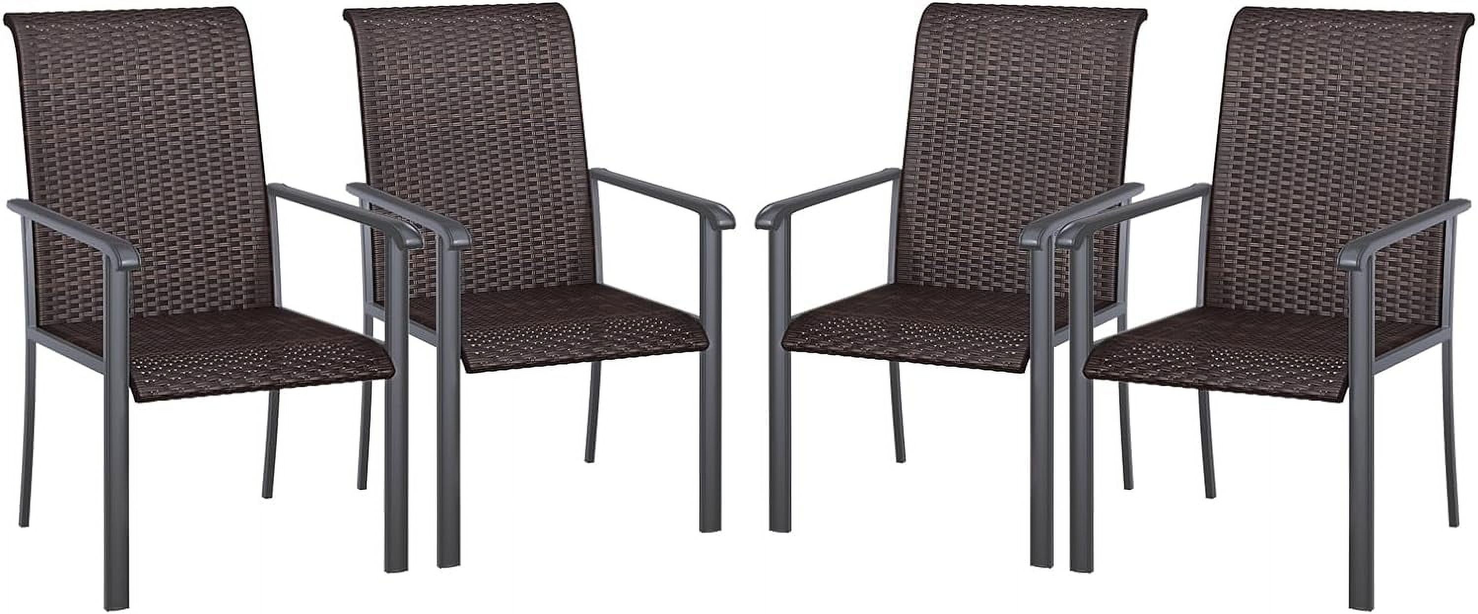 DXYKOPA Dining Chairs Outdoor High Back Wicker Dining Chairs for Garden ...