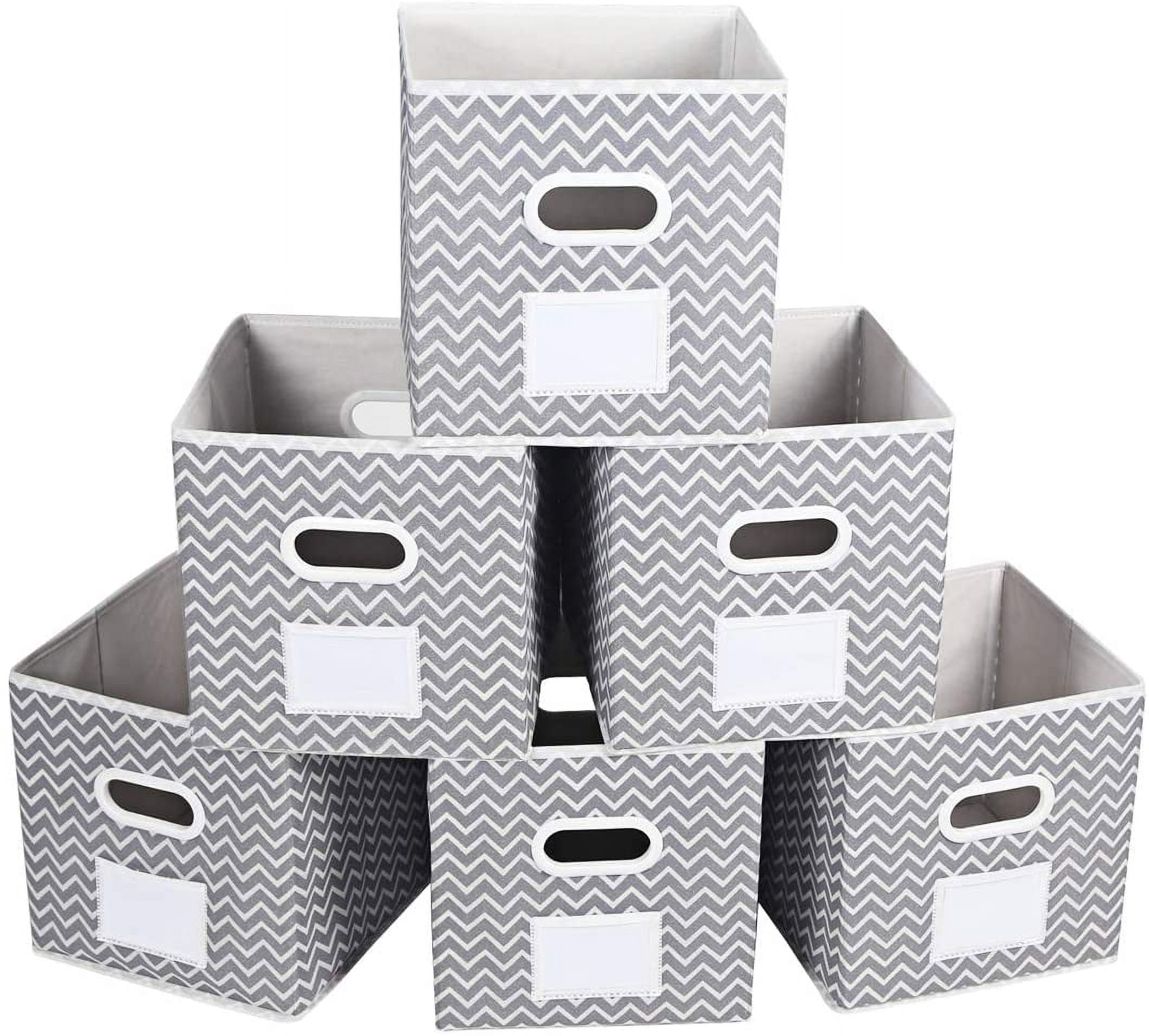 DXYKOPA Fabric Cloth Storage Bins Foldable Storage Cubes Organizer ...