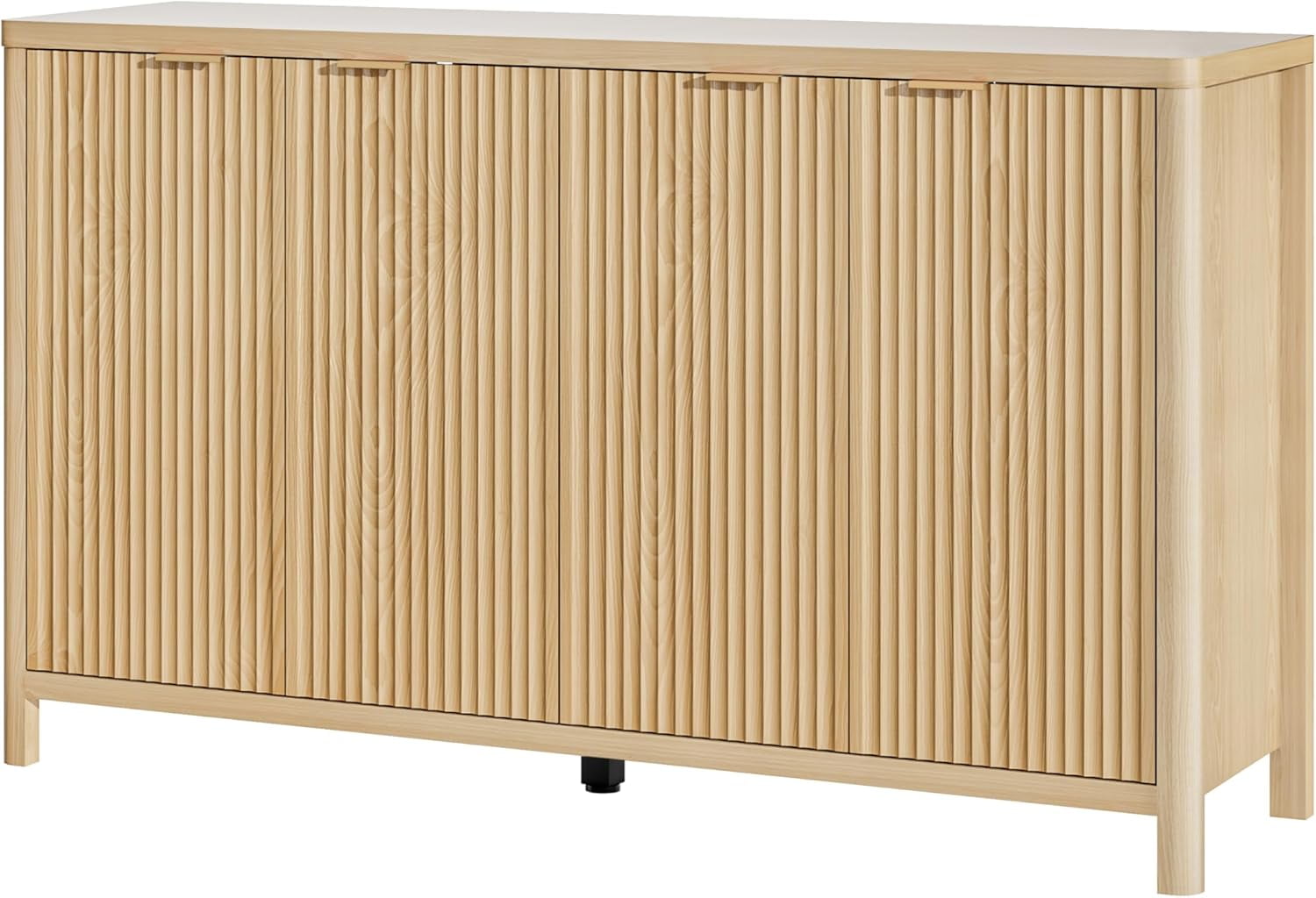 DXYKOPA Fluted Sideboard Cabinet with Adjustable Shelves Accent Buffet ...