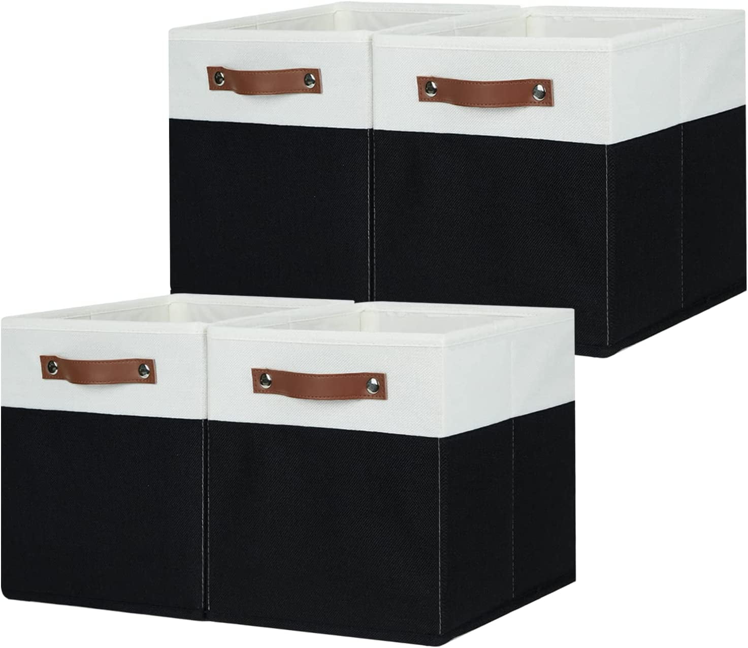 DXYKOPA Foldable Storage Bins 13x13 Storage Cubes Fabric Linen Storage ...