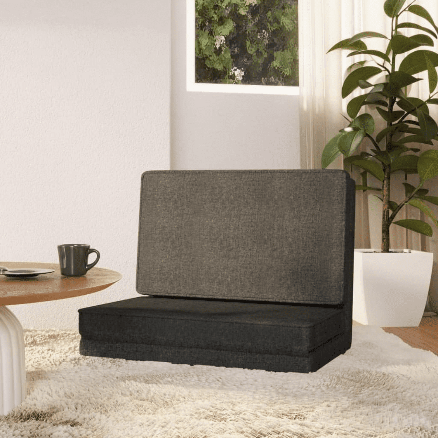 DXYKOPA Folding Floor Chair with Back Support Folding Sofa Chair Padded ...