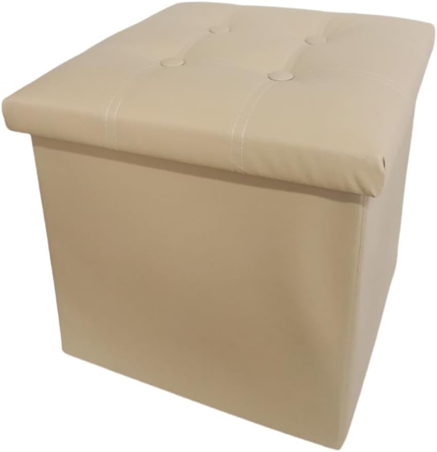 DXYKOPA Folding Storage Ottoman Storage Cube Seat Foot Rest Stool with ...