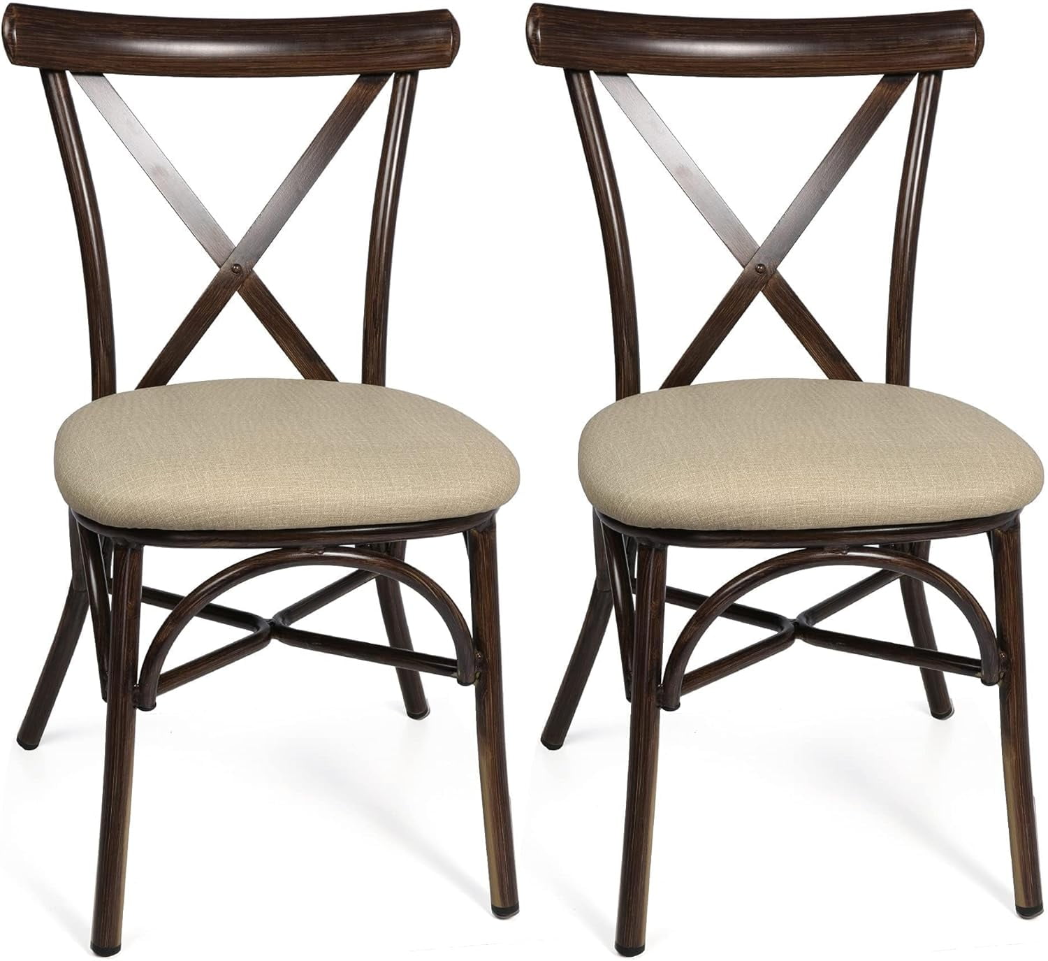 DXYKOPA Heavy Duty Metal Dining Chair Commercial Stackable Chair with ...