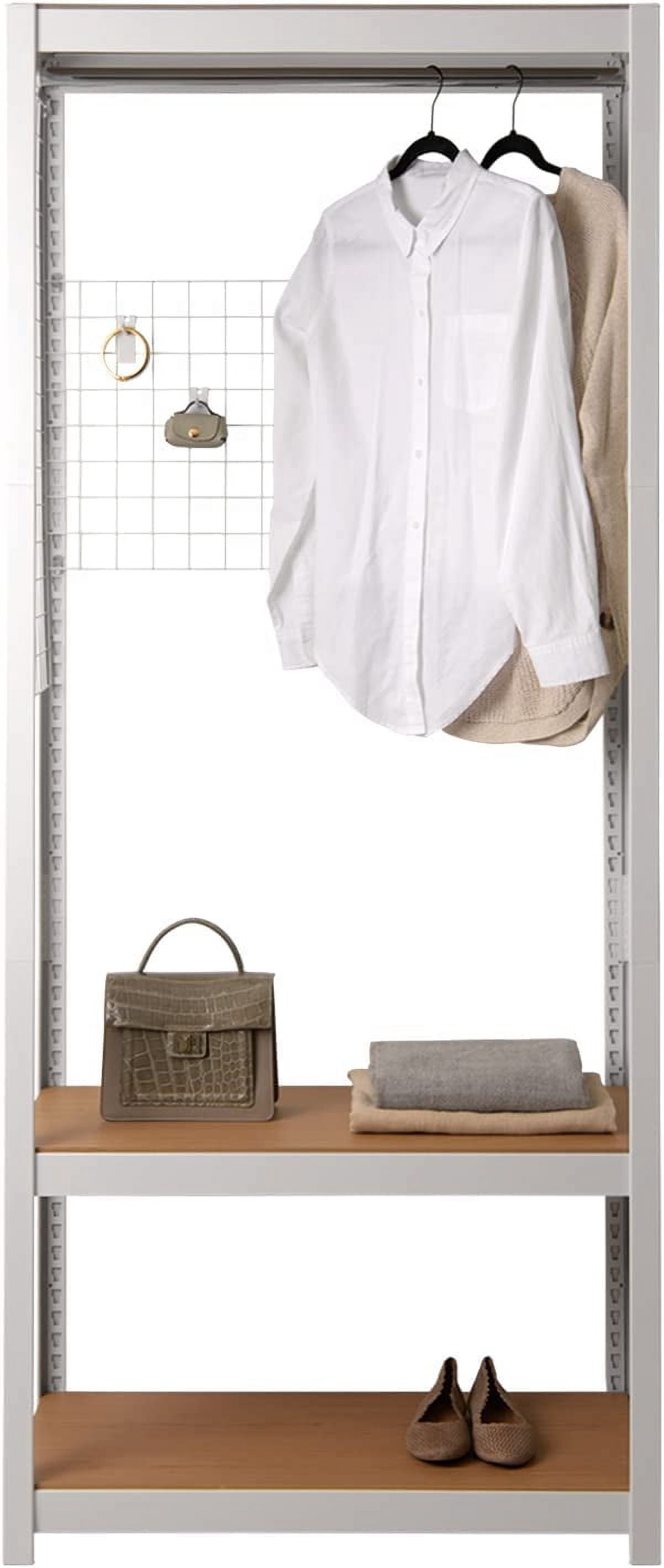 DXYKOPA Kepsuul 1 Hanger Clothing Rack + 1 Shelf Heavy Duty ...