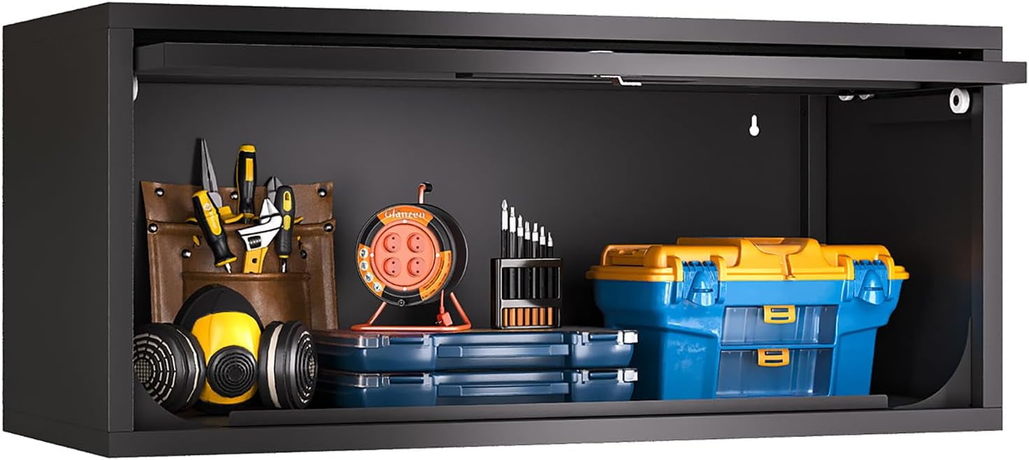 DXYKOPA Metal Storage Cabinet Wall-Mounted Storage Cabinets with Up ...