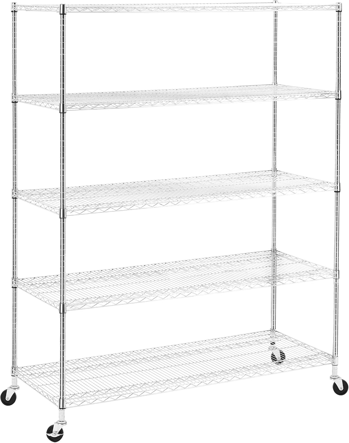 DXYKOPA Metal Storage Shelves with Wheels and Adjustable Feet Heavy ...