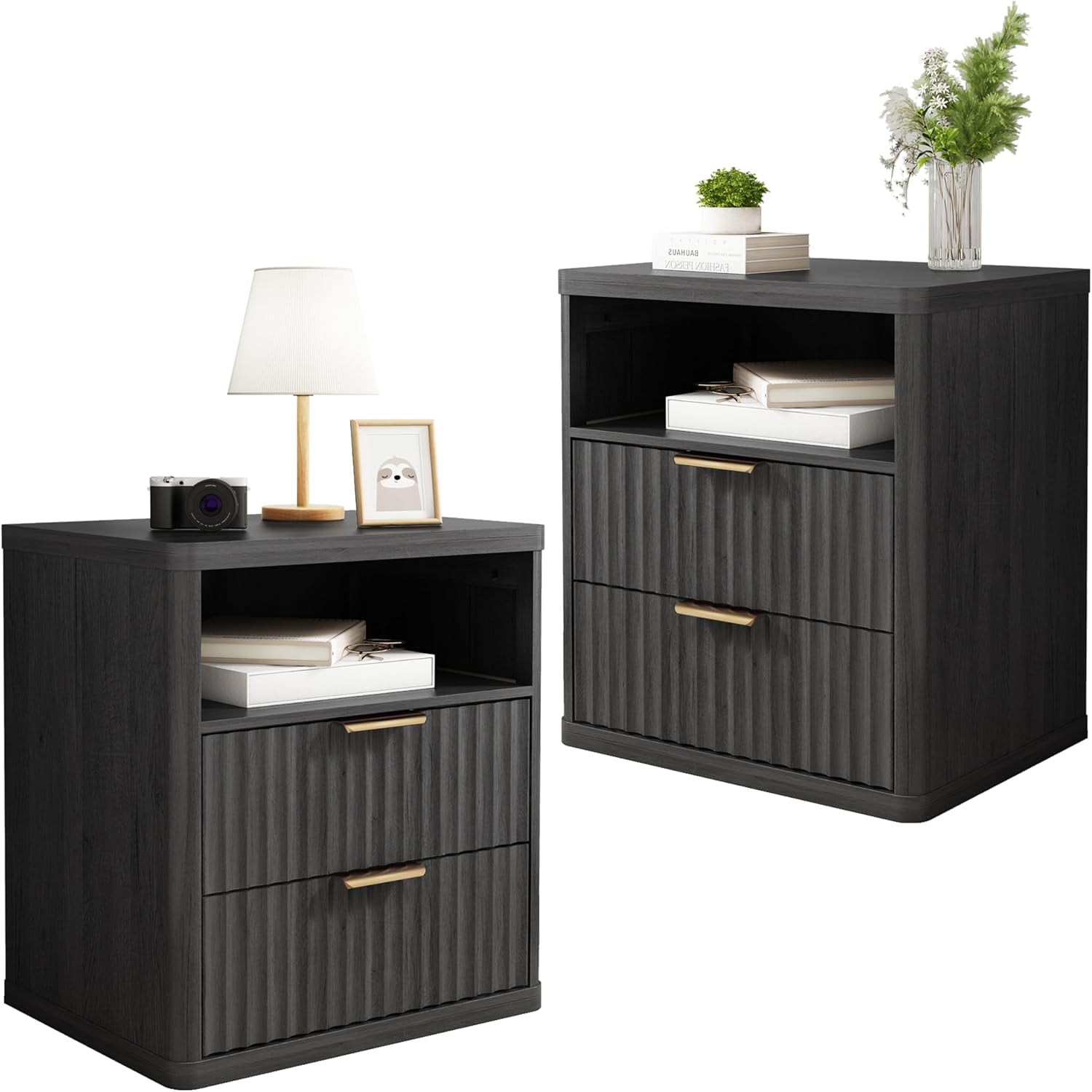 DXYKOPA Modern Night Stand Nightstand with Drawer Storage 21.6" Wide ...
