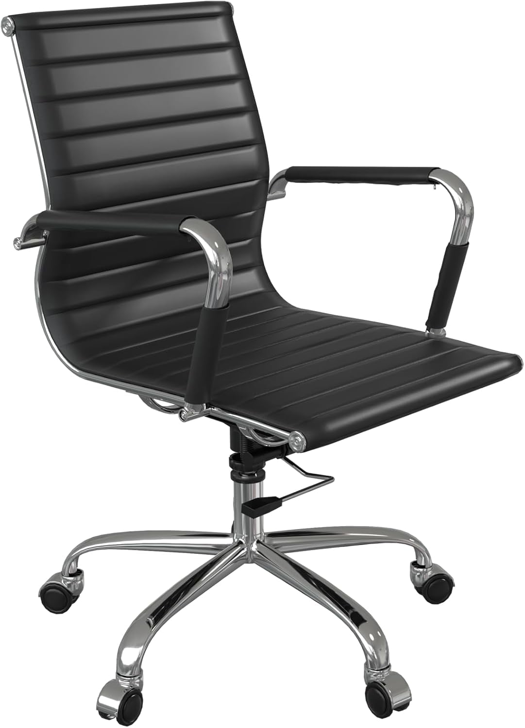 DXYKOPA PU Leather Tall Ribbed Executive Chair Ergonomic Chair Hotel ...