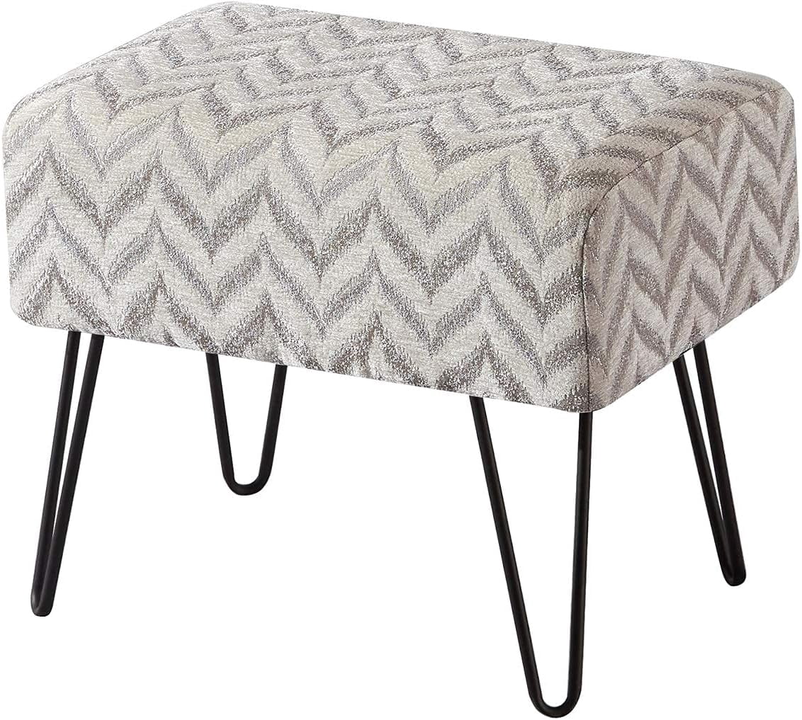DXYKOPA Pink Jacquard Chenille Ottoman 19" x 13" x 17" H Tanga-Rose ...