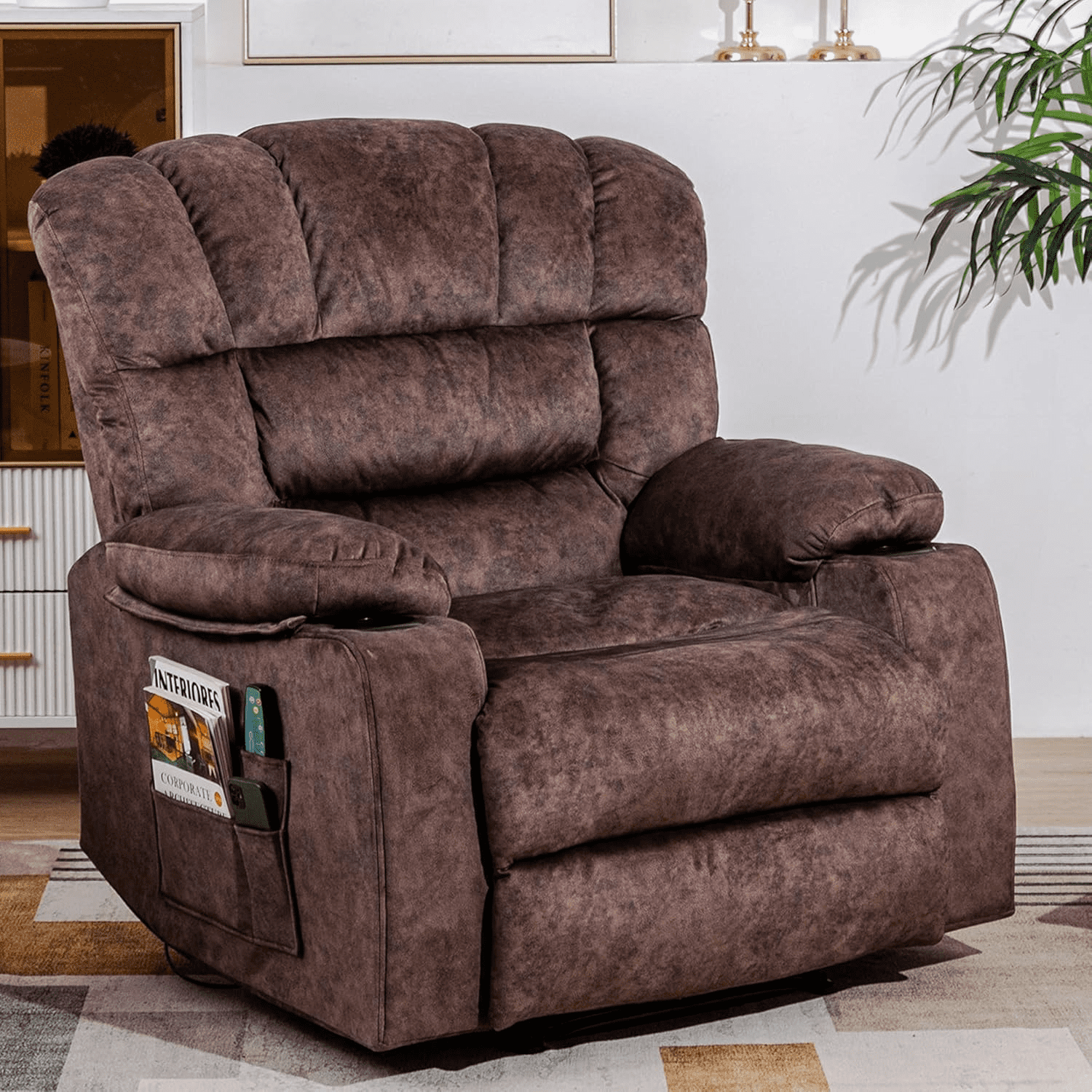 DXYKOPA Recliner Chair Ergonomic Lounge Single Sofa Seat Living Room ...