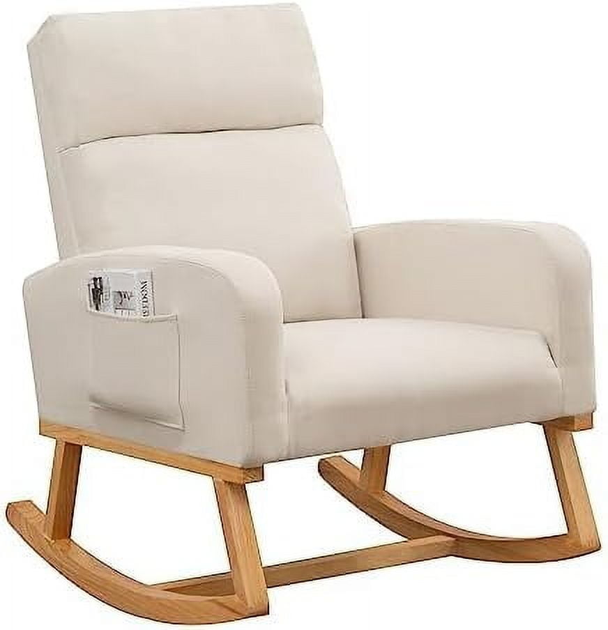 DXYKOPA Rocking Chair Nursery Accent Rocking Chair with High Back ...
