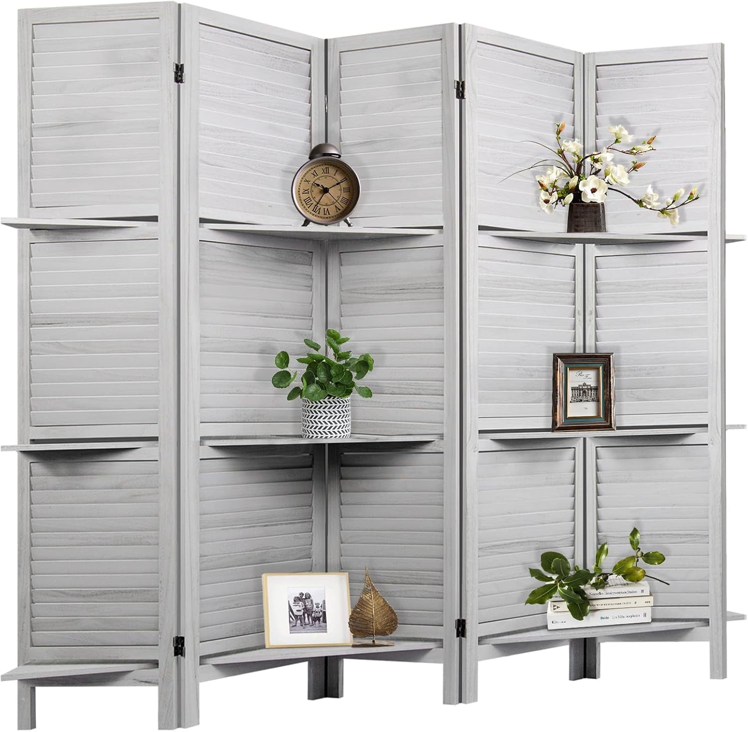 DXYKOPA Room Divider with Shelves Privacy Screen Room Dividers and ...