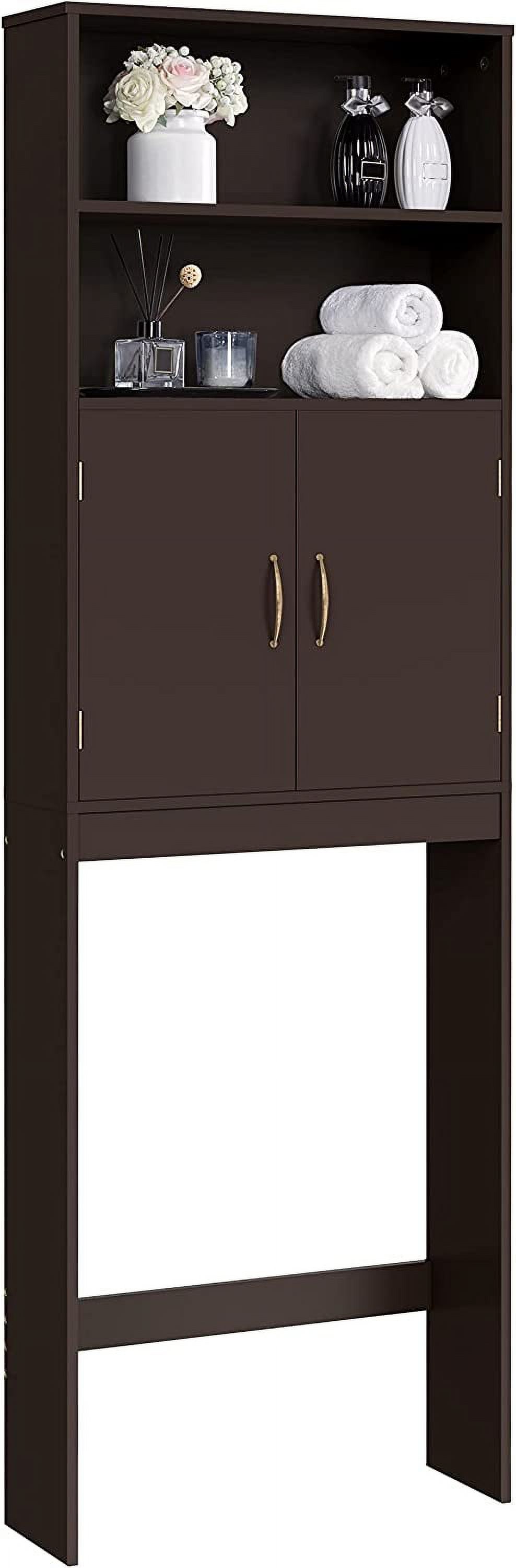 DXYKOPA Over The Toilet Cabinet Double Door Bathroom Storage Organizer ...