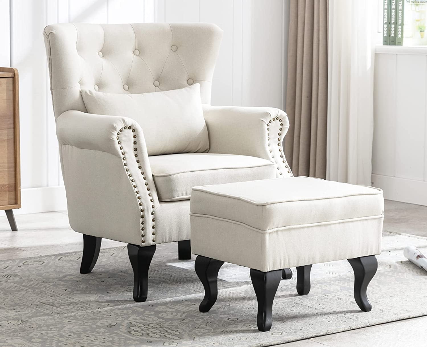 DXYKOPA Velvet Club Chair Tufted Throne Chair Mid Century Accent ...