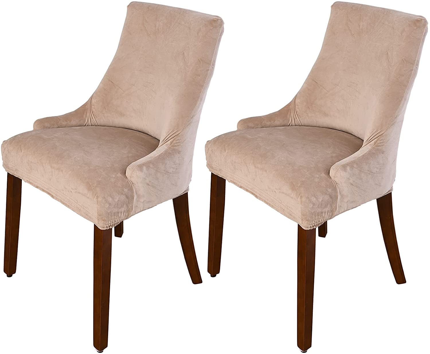 DXYKOPA Velvet Wingback Chair Cover Slipcover Stretch Washable Sloping ...