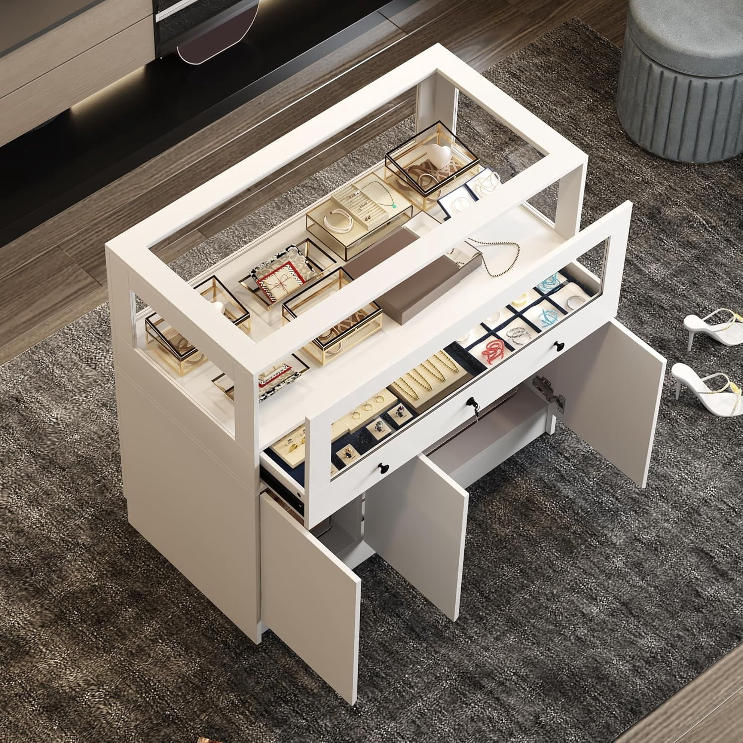 DXYKOPA Wardrobe Armoire Closet with Lock Walk-in Closet Island Dresser ...