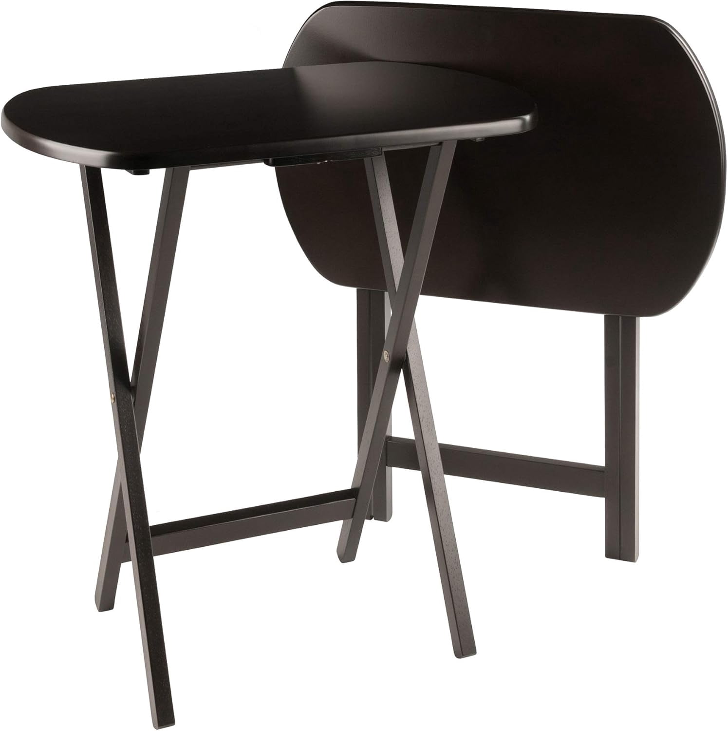 DXYKOPA Wood Dylan 5-Piece Oversize Snack Table Set (Walnut Finish ...