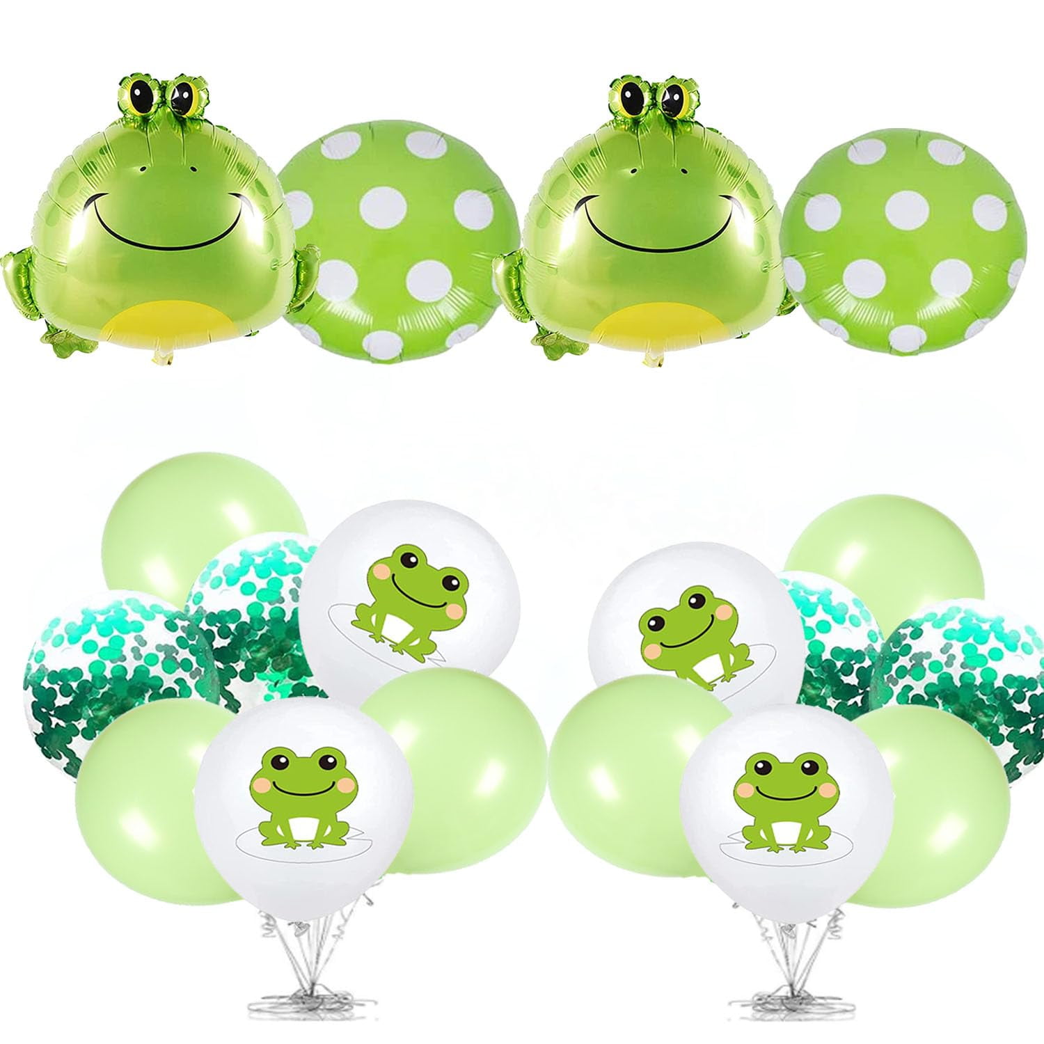 DXary Frog Birthday Party Decorations Frog Balloons Set Green Frog ...