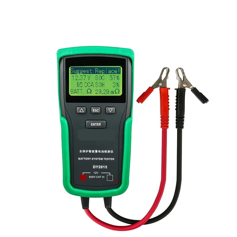 DY2015 12V Car Motorcycle Battery System Tester Analyzer CCA Capacity ...