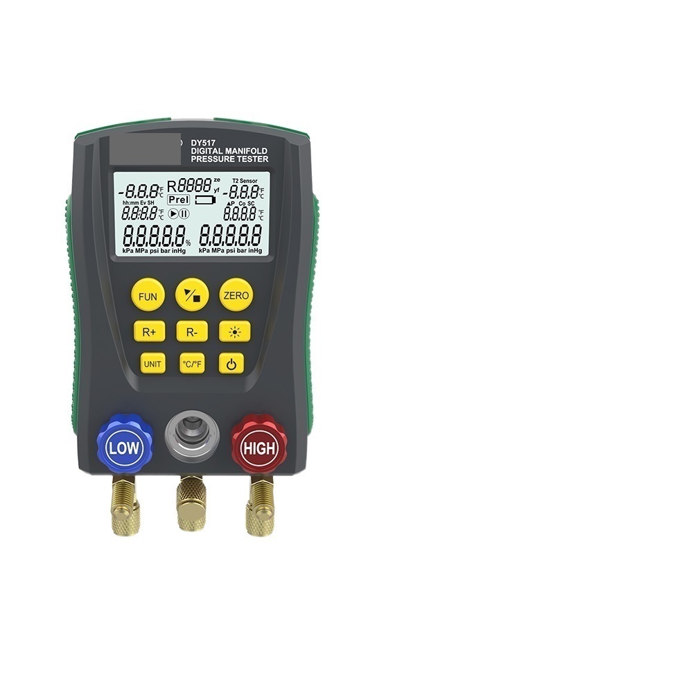 DY517 Digital Manifold Meter Refrigeration Compression Gauge Digital ...