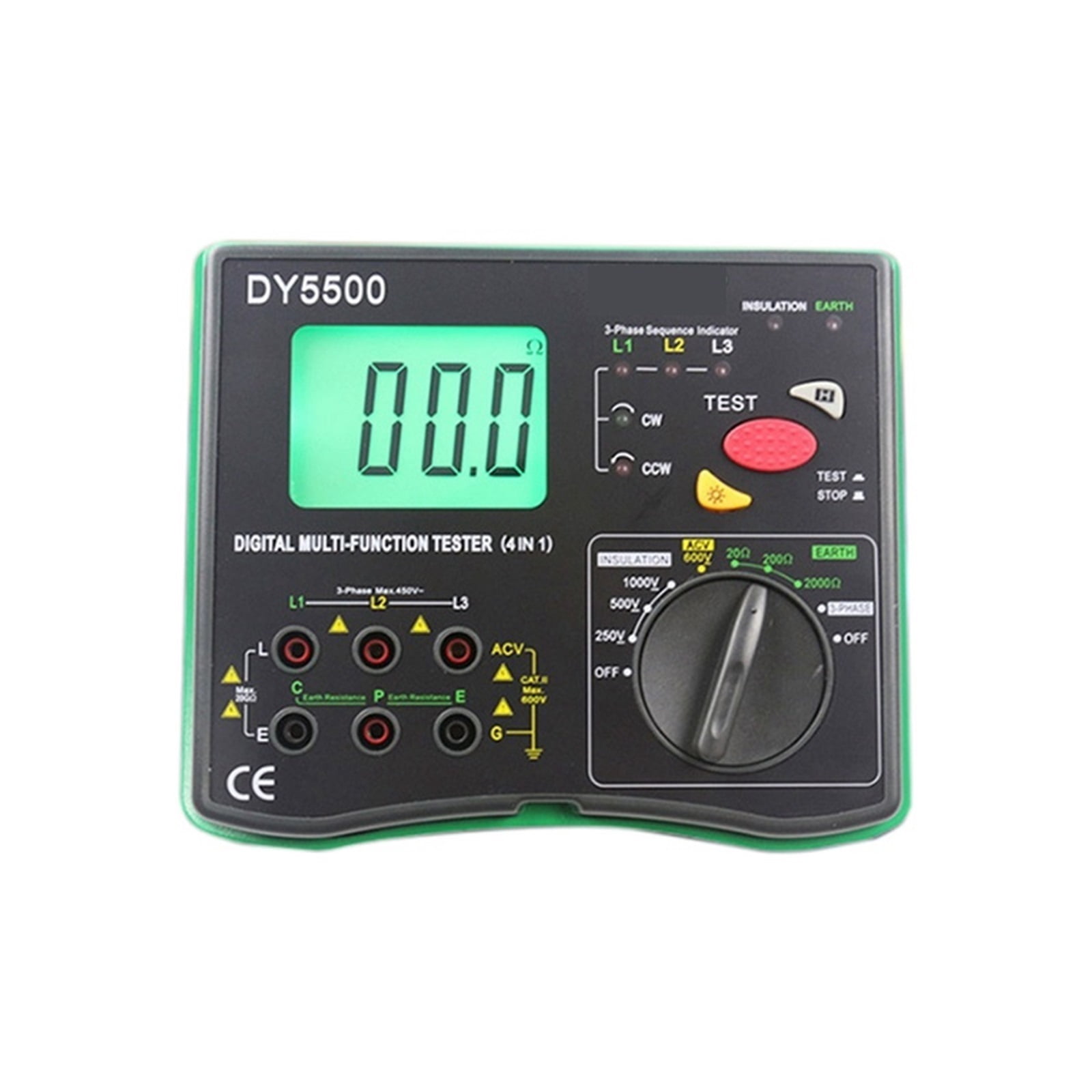 DY5500 Digital Resistance Tester Multifunctional Measurement Phase ...
