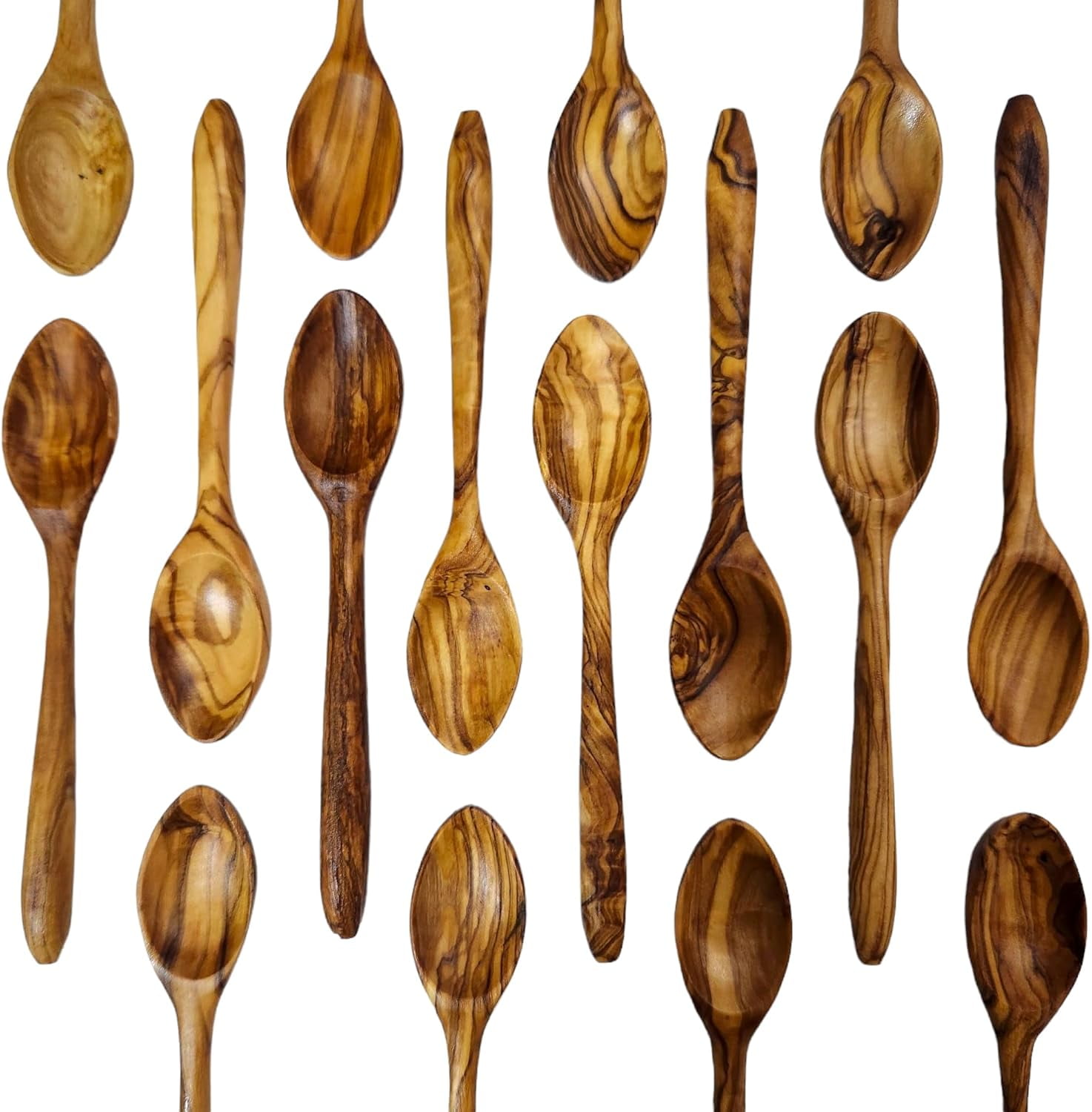 DYARI Small Olive Wood Spoons - 5.5 inches length - Handcrafted Mini ...