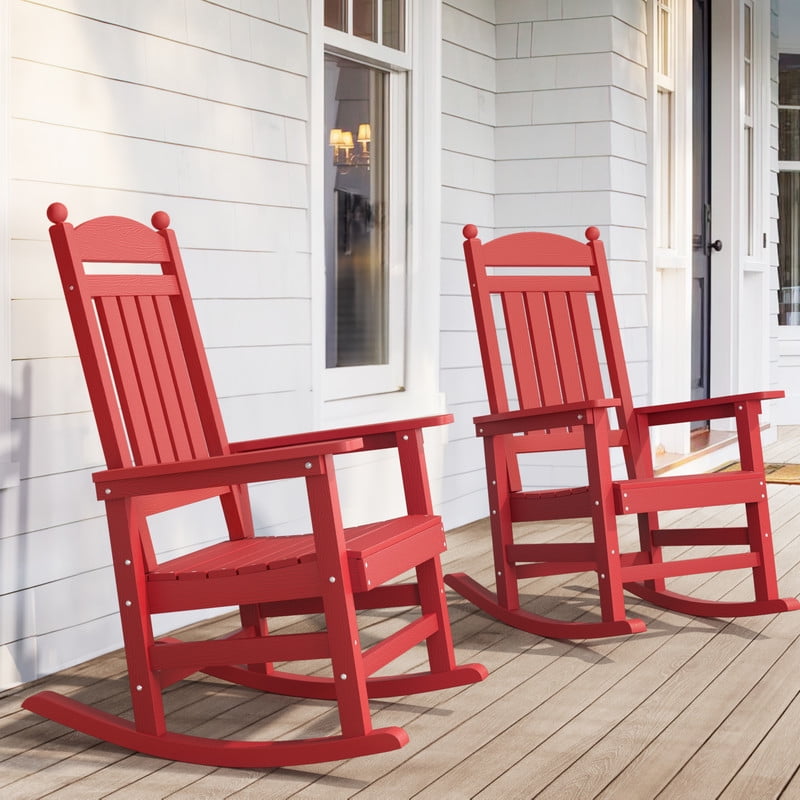 Dycanpo Outdoor Rocking Chairs Set of 2,for Backyard/Patio/Garden,HDPS ...