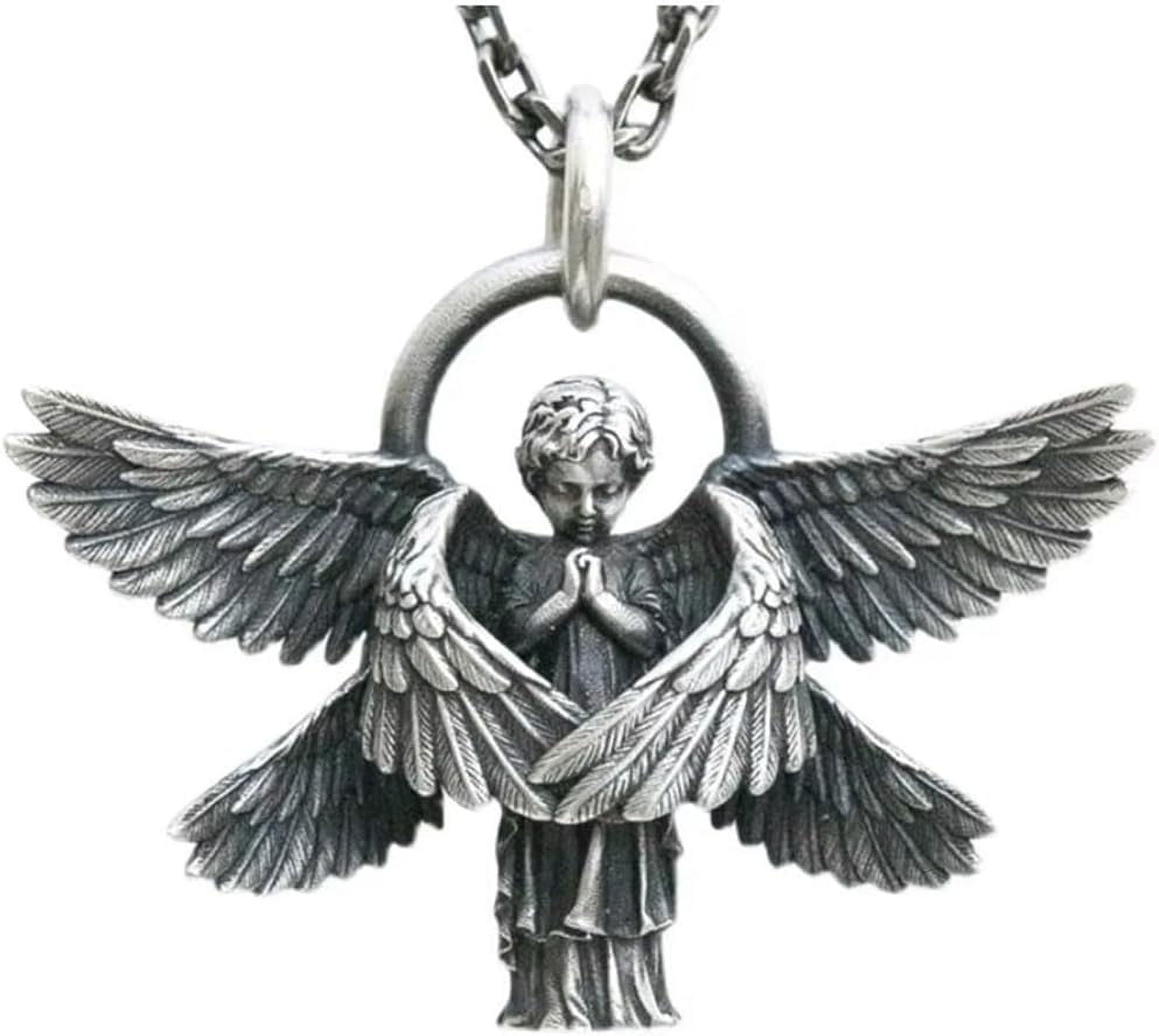 DYFUHO Guardian Angel Six-Wings Seraphim Punk Amulet Necklace,Seraph ...