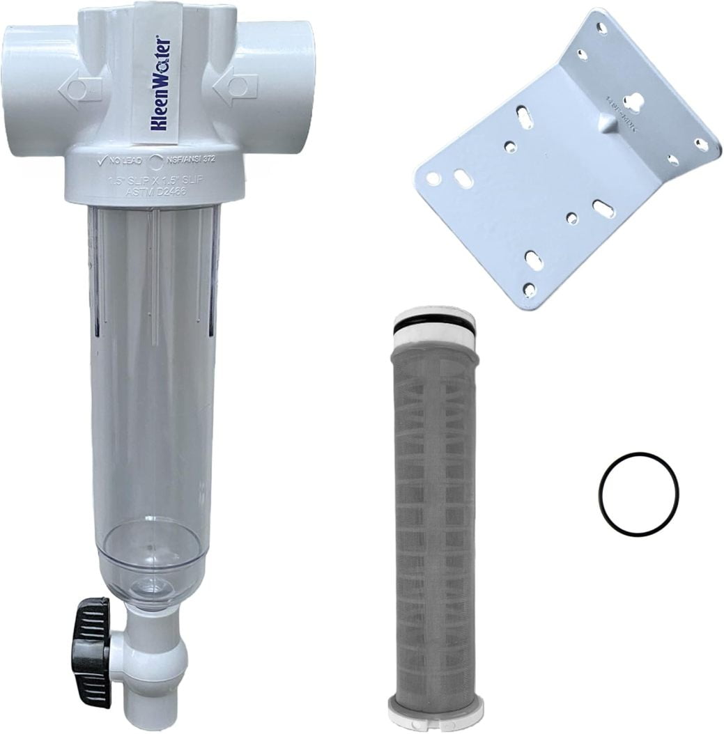 DYJP 1.5 Inch PVC Slip Fit Connection, 50 GPM, 250 Mesh 61 Micron Stainless Screen, Whole House ...