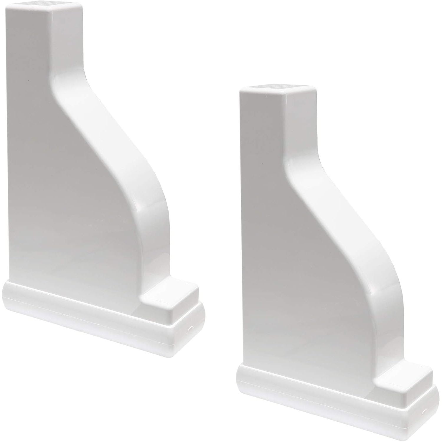 DYJP Decorative White Vinyl Pergola End Cap 2"x 6" Rail, (Pack of 4 ...