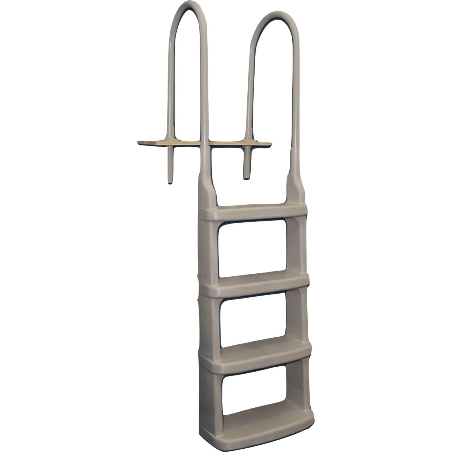 CSPP Easy Incline Taupe Pool Deck Ladder for 48 to 54 Inch Above Ground ...