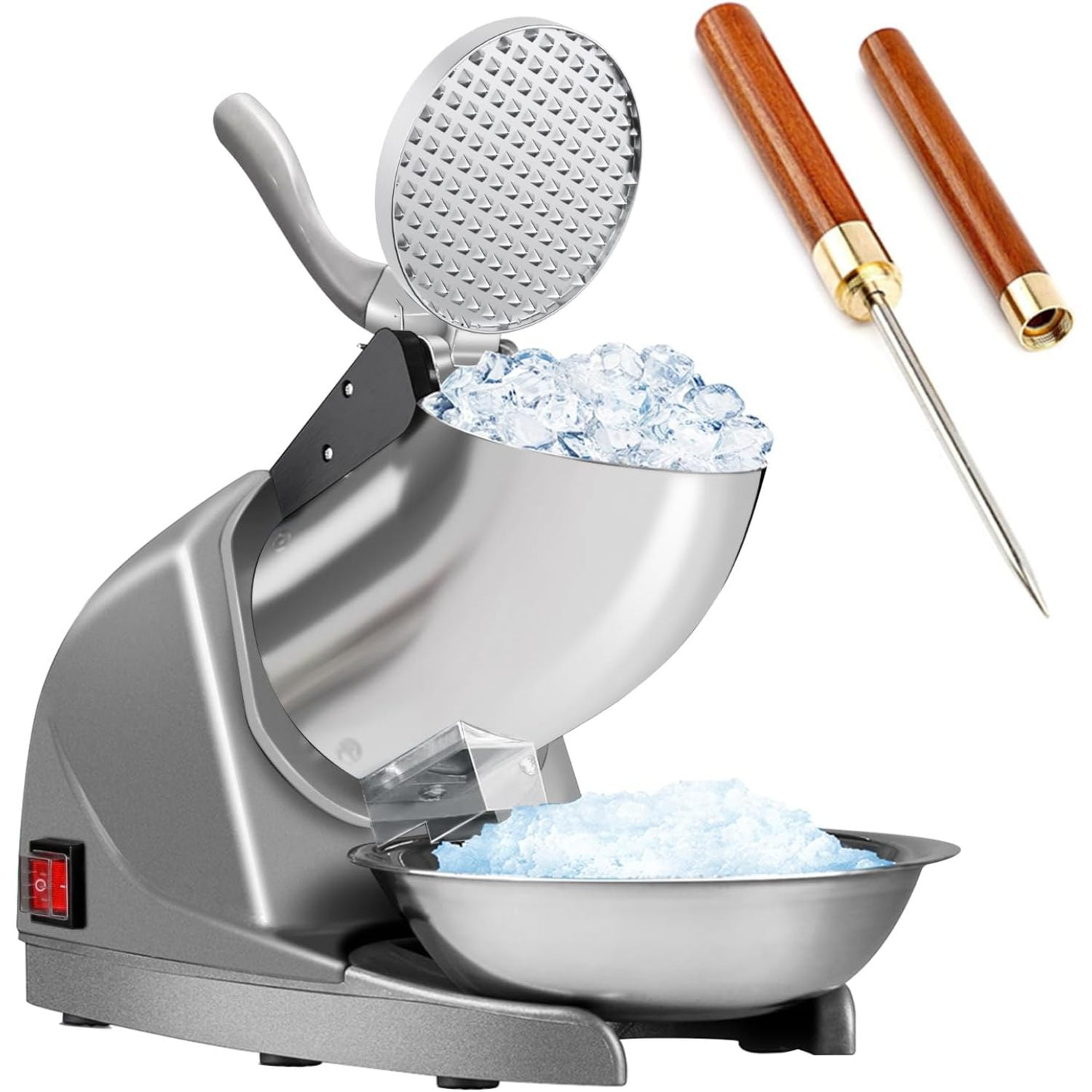 DYJP Ice Crusher Ice Shaver 3 Blades with Ice Pick 286lbs/hr Snow Cone ...