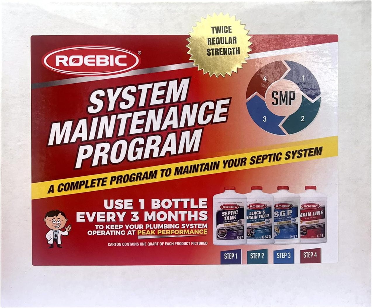 DYJP SMP-1000-PAK-1 Complete Septic System Maintenance Kit: 4 Quarts ...