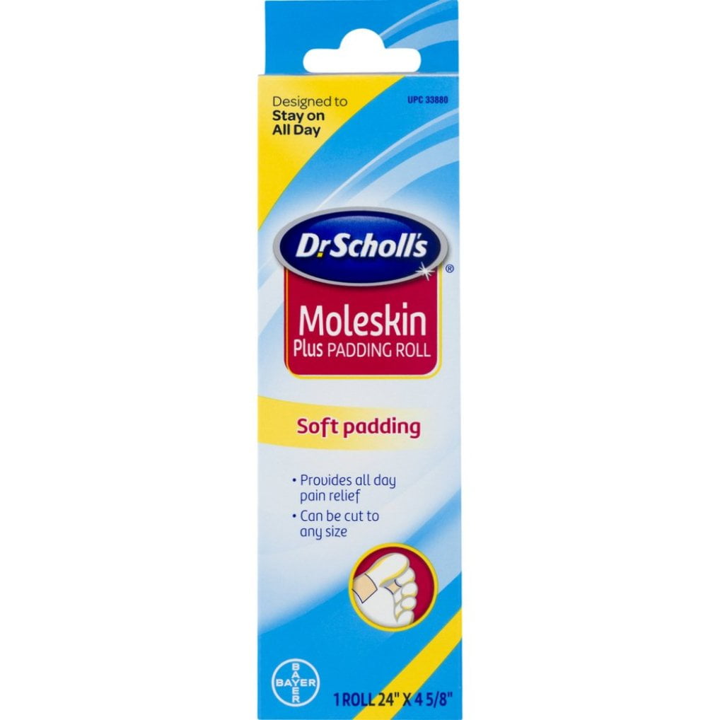 DYJP's Moleskin Plus Padding Roll 1 Each (Pack of 5) - Walmart.com