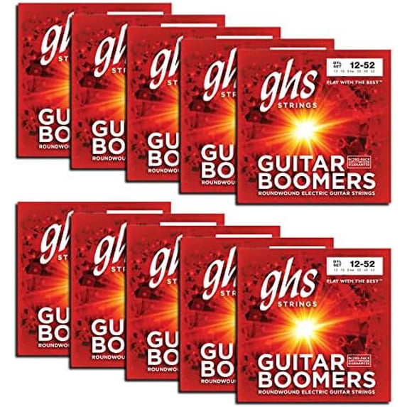 DYL - 10 Pack - Guitar Boomers, Wound 3RD, Nickel-Plated Electric ...