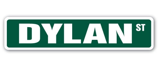 DYLAN Street Sign Childrens Name Room Sign | Indoor/Outdoor | 36" Wide ...
