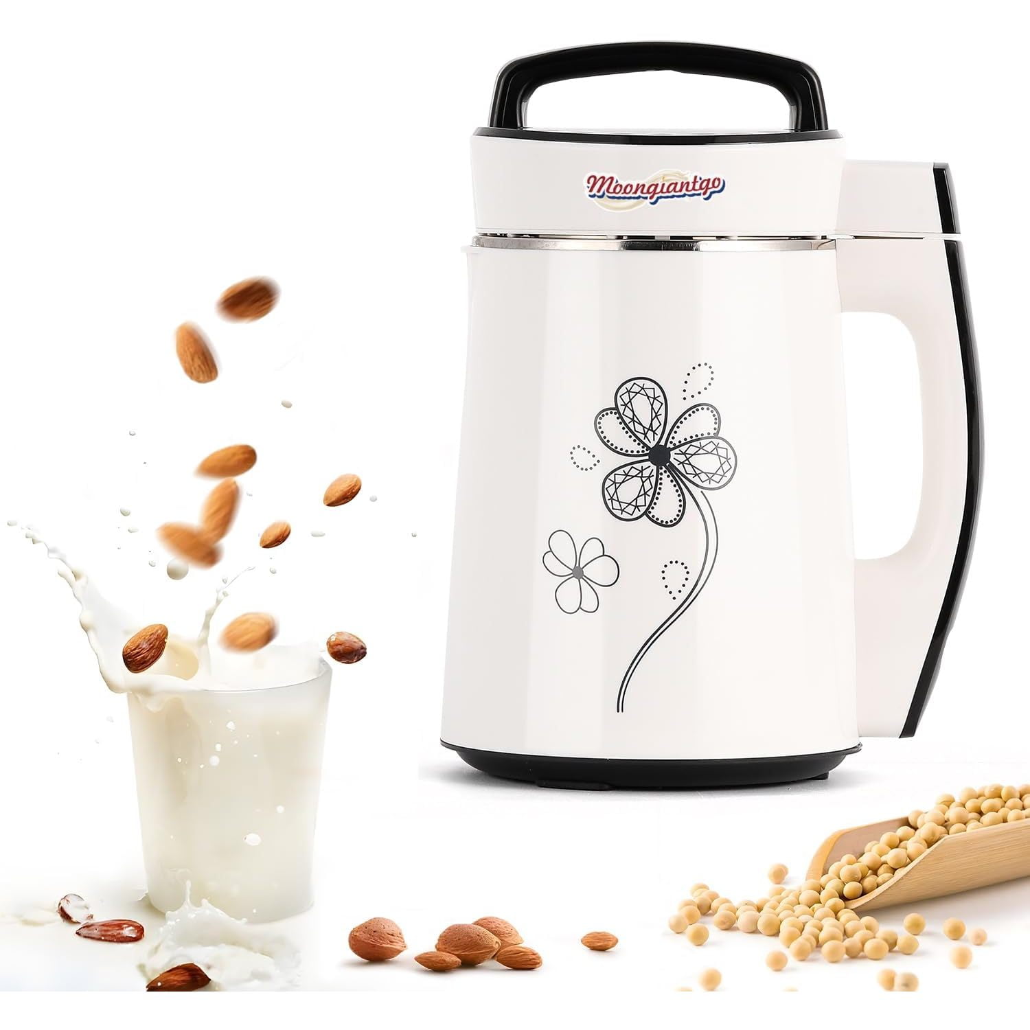 DYLP Automatic Soy Milk Maker 37.2oz 1100ml, 8 in 1 Nut Milk Maker with ...