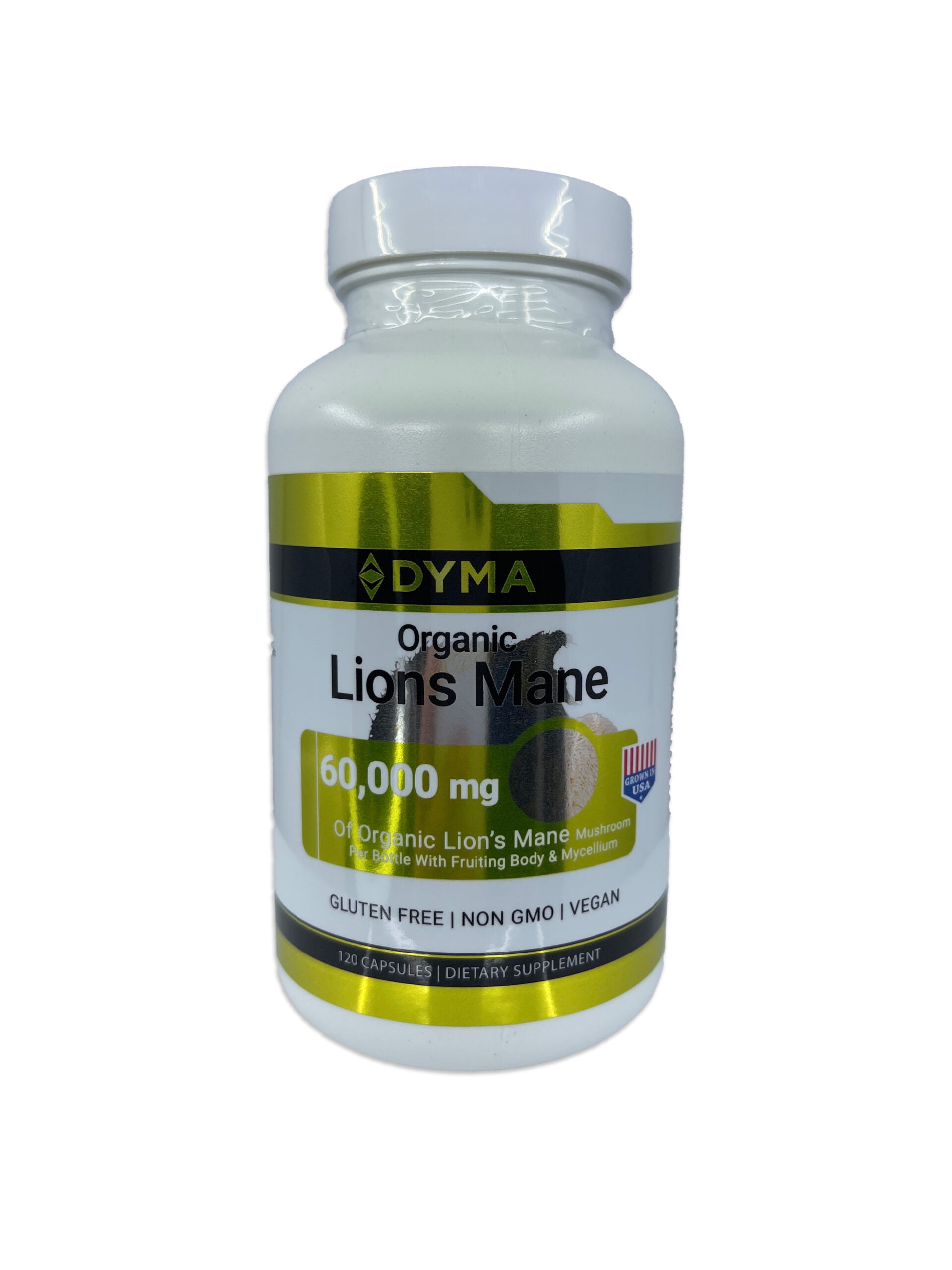 DYMA Organic Lions Mane Supplement 1000mg With Fruiting Body ...