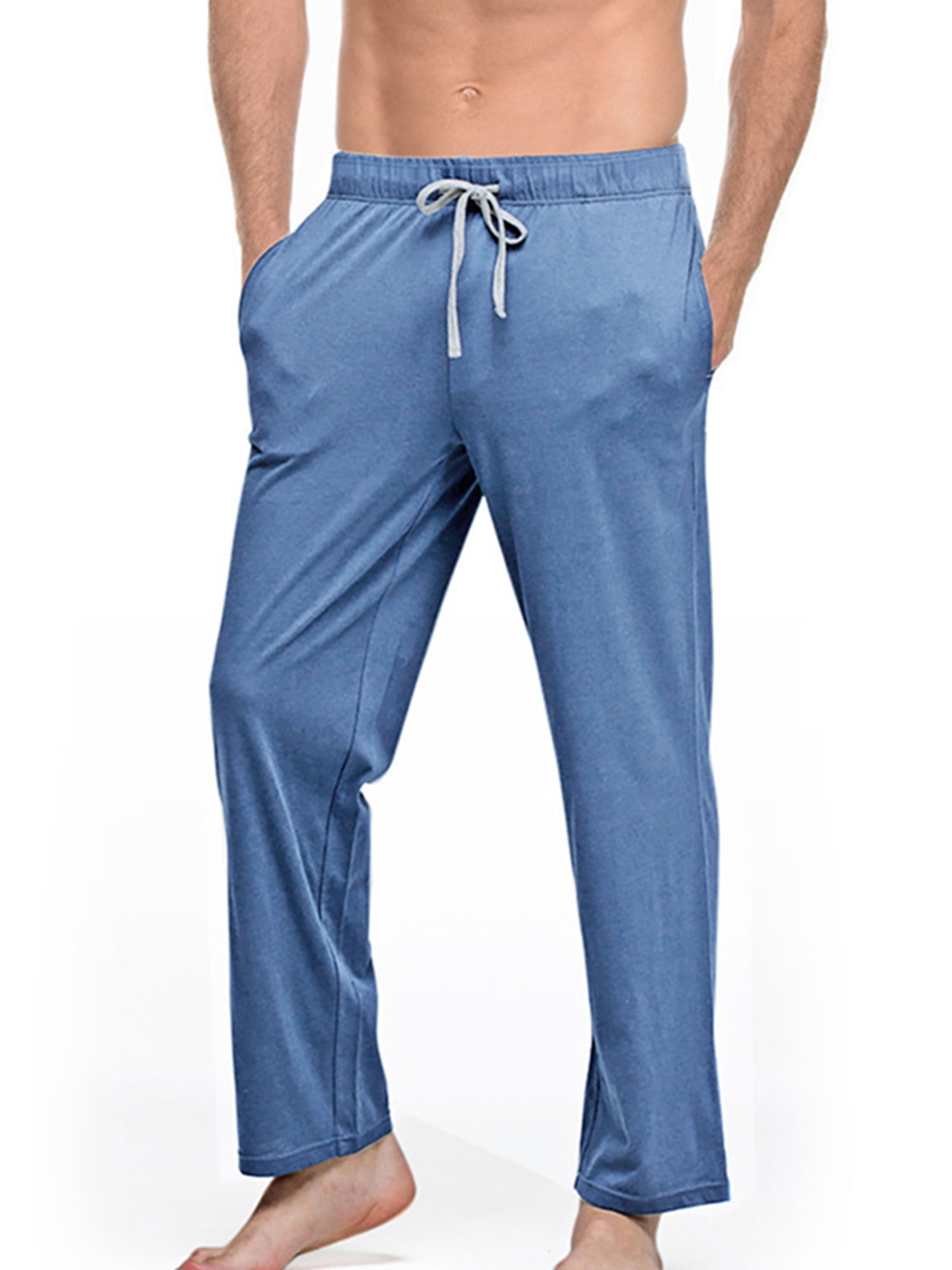 DYMADE Men Casual Full Length Elastic Drawstring Jersey Pants - Walmart.com
