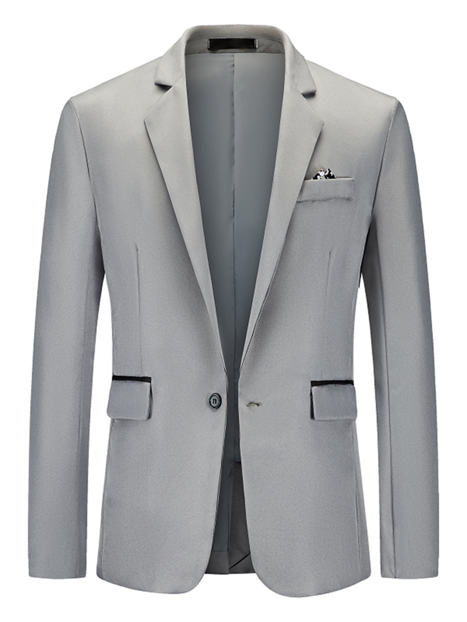 DYMADE Men's Solid Workwear Long Sleeve Suit Jacket - Walmart.com