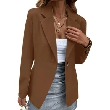 Aulin Collection Women's Casual Work Solid Color Knit Blazer - Walmart.com